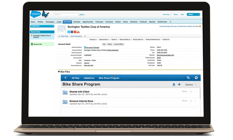 Box Integration with Salesforce CRM